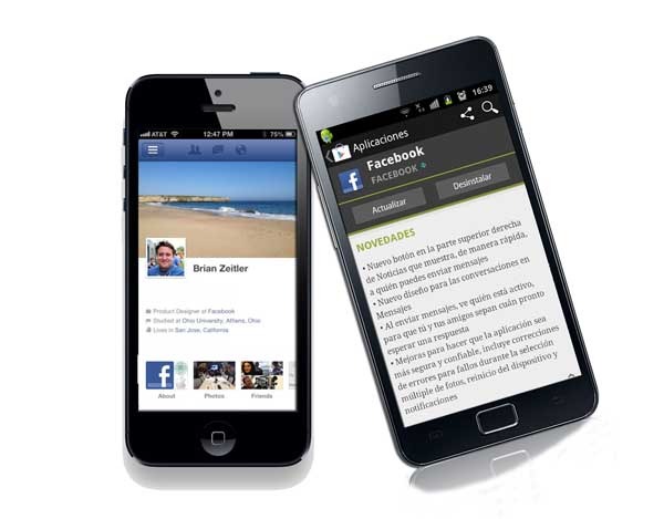 Facebook se actualiza en Android y para dar soporte al iPhone 5