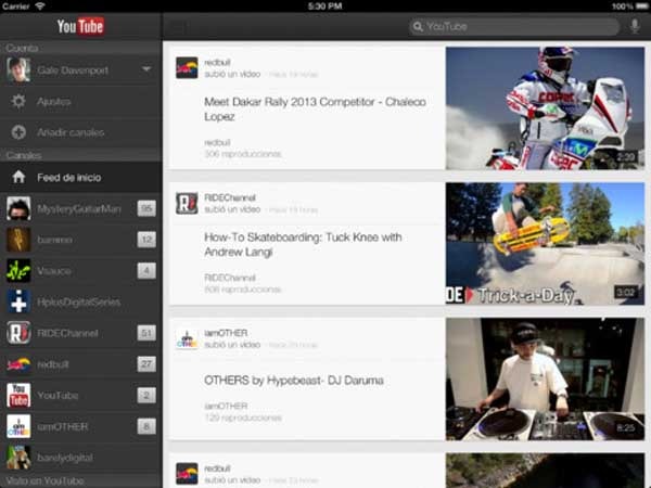 YouTube, la aplicación oficial llega al fin para iPad