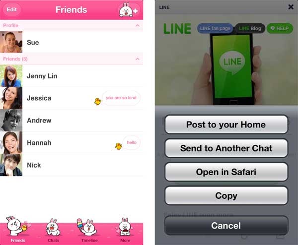 LINE introduce un navegador y nuevos temas en iOS