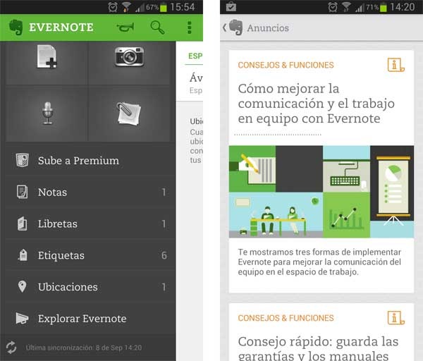 Evernote permite dibujar sobre las notas y archivos PDF en Android