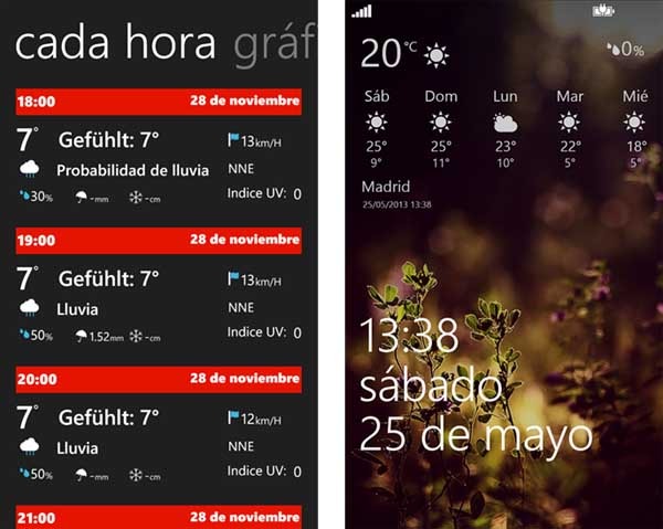 Amazing Weather HD, conoce el tiempo desde el escritorio de Windows Phone