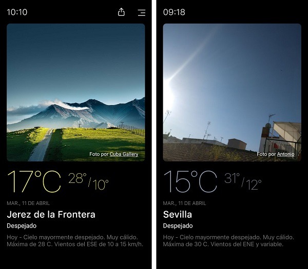 Conoce Today Weather, una aplicación del tiempo muy valorada