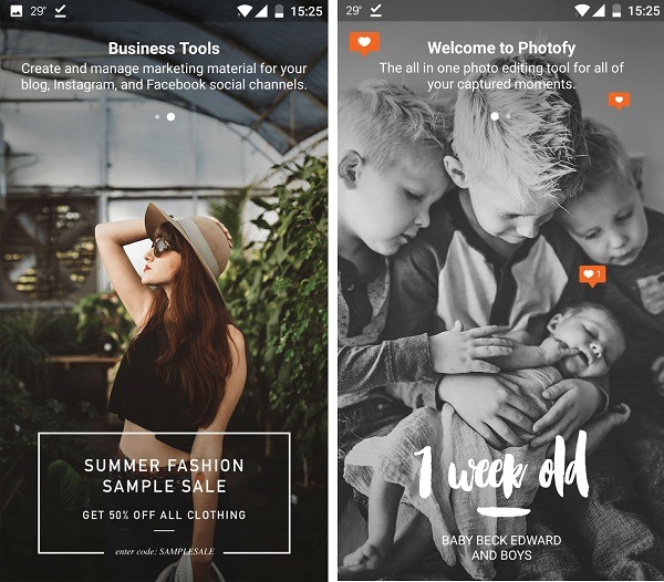 Photofy, app de cámara enfocada a negocios y empresas