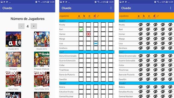 3 aplicaciones para apuntar las pistas del Cluedo en el móvil