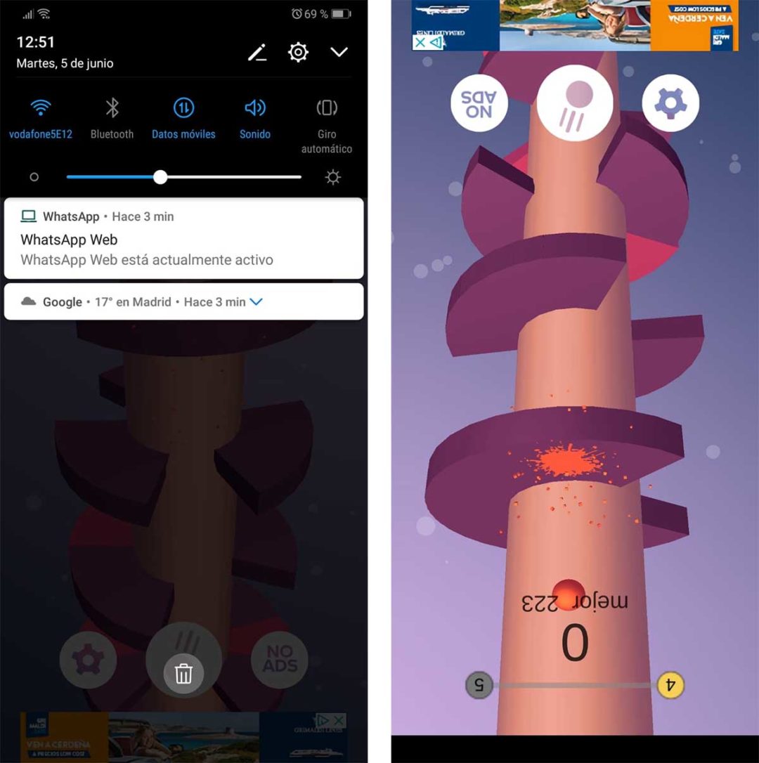 5 trucos para triunfar en el juego Helix Jump
