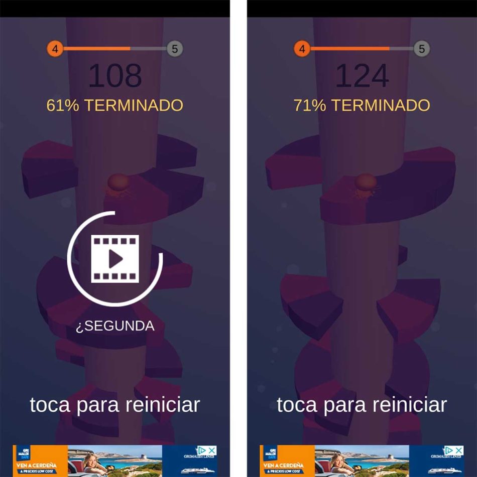 5 trucos para triunfar en el juego Helix Jump