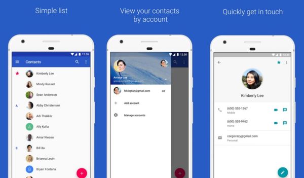 La aplicación Contactos de Google se actualiza con modo oscuro