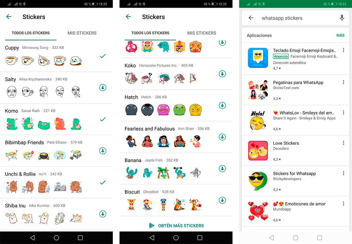 Cómo descargar nuevos stickers para WhatsApp