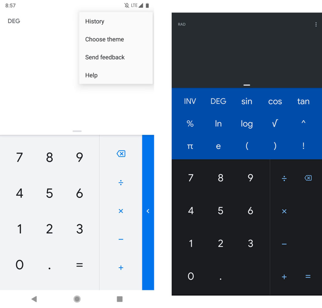 La calculadora de Google también se pasa al lado oscuro