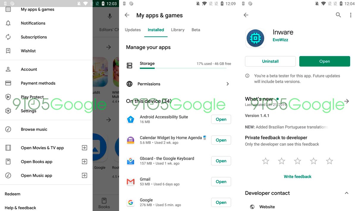 Este es el nuevo diseño Material Design de Google Play Store