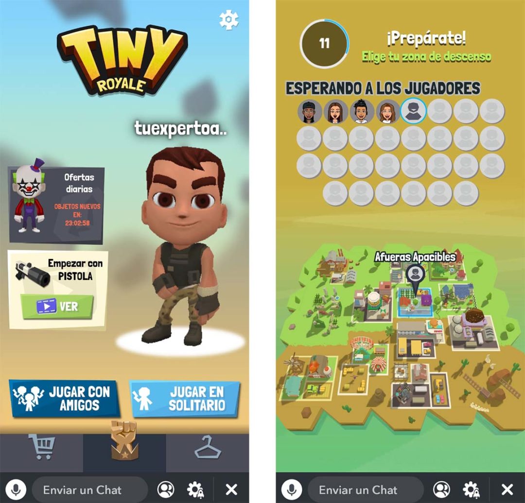 Cómo jugar a Tiny Royale, el Fortnite de Snapchat