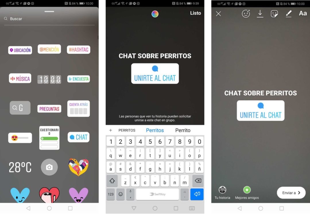 Cómo usar el nuevo sticker de Chat de Instagram Stories