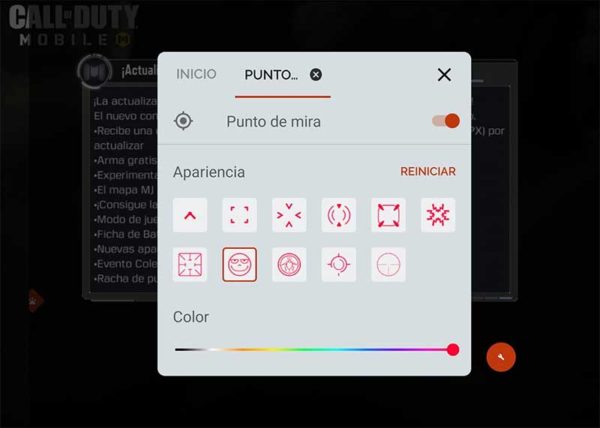 Cómo personalizar el punto de mira en tus partidas de Call Of Duty Mobile