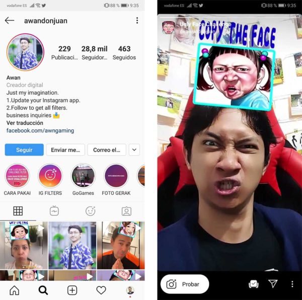Este es el filtro Ugly Face Challenge que está triunfando en Instagram ...