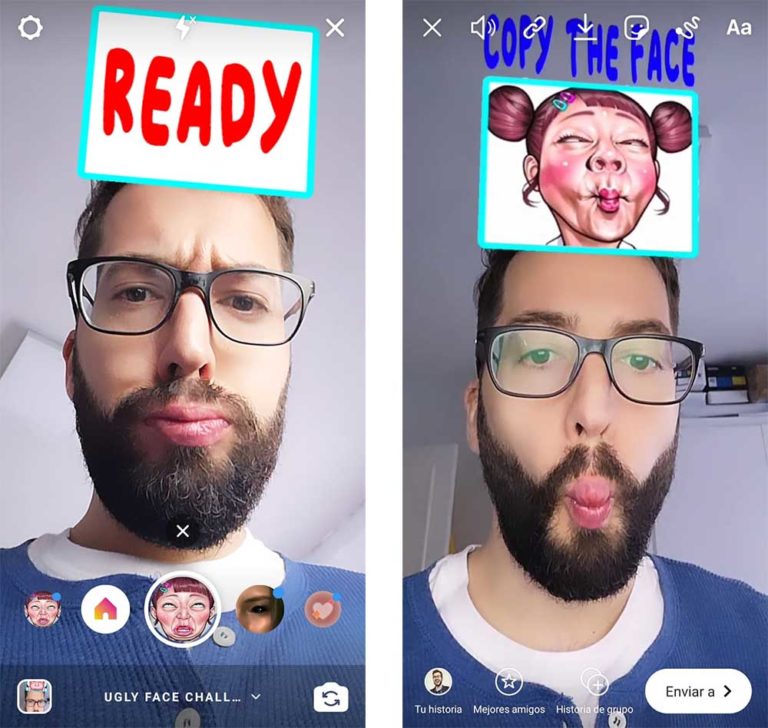 Este es el filtro Ugly Face Challenge que está triunfando en Instagram ...