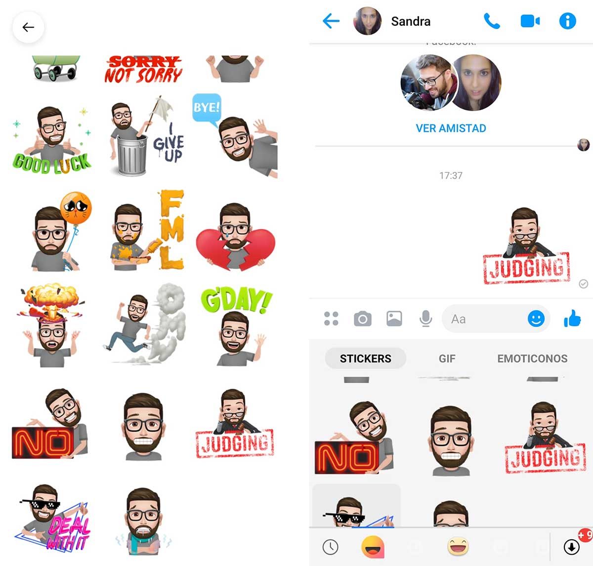 Cómo crear stickers con tu nuevo avatar de Facebook