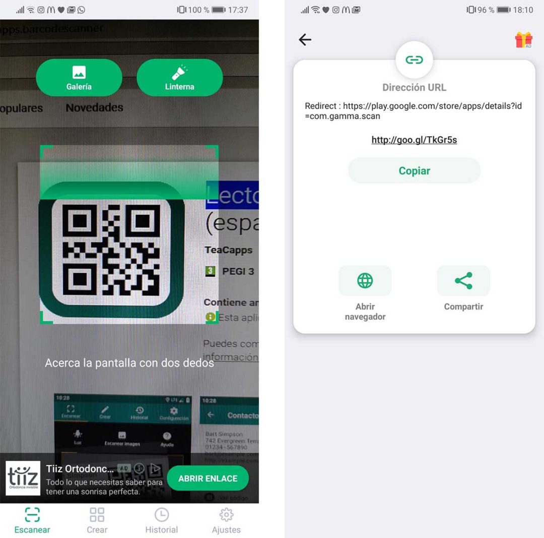 5 apps de lector de códigos QR gratis y con poca publicidad