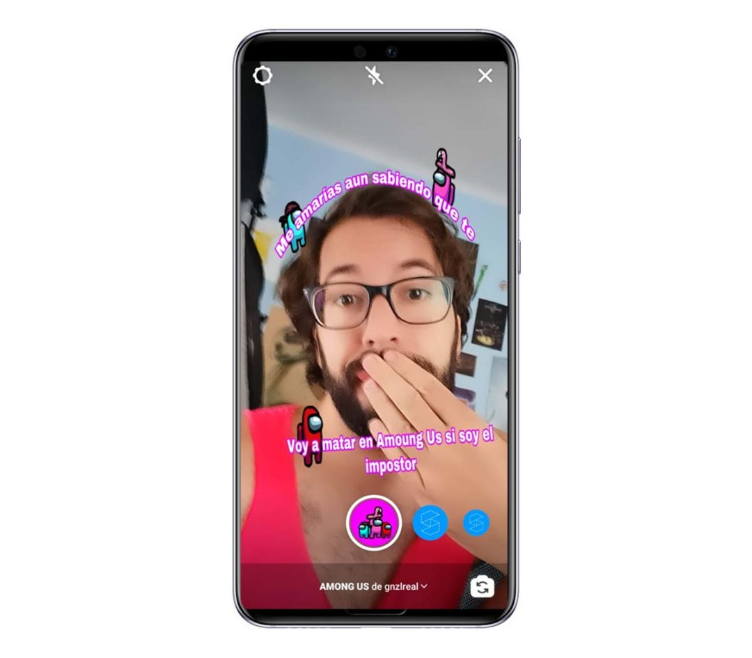 Así es el filtro para Instagram Stories de Among Us