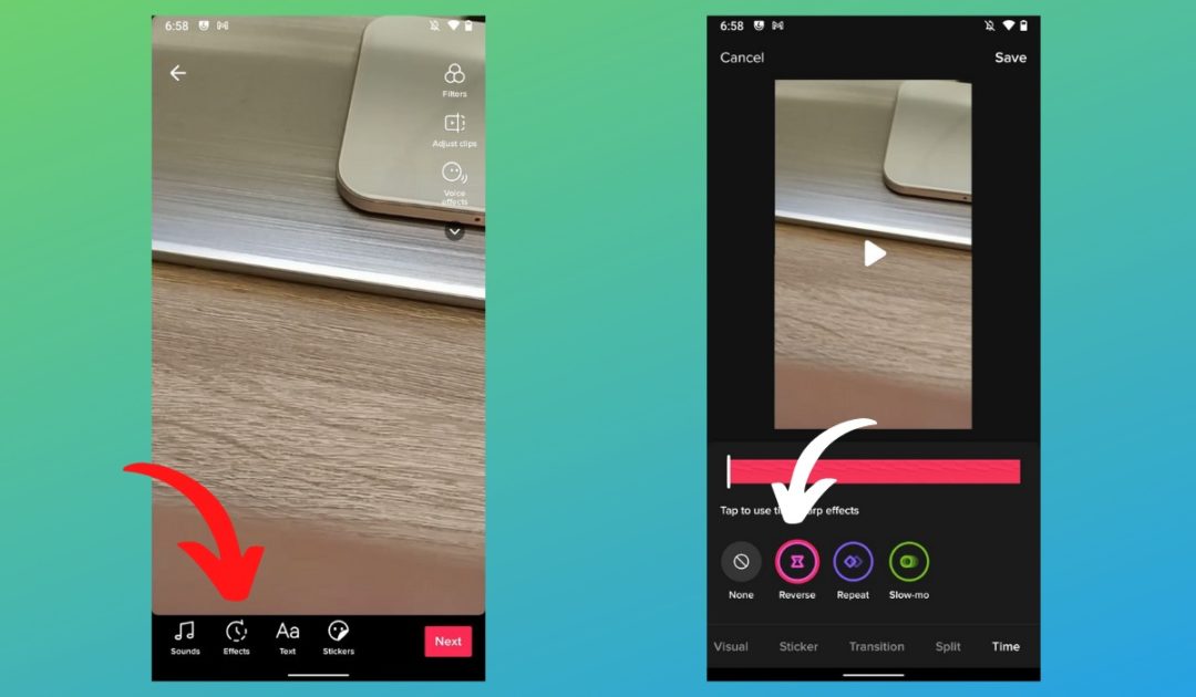 Cómo poner en reversa un vídeo de TikTok