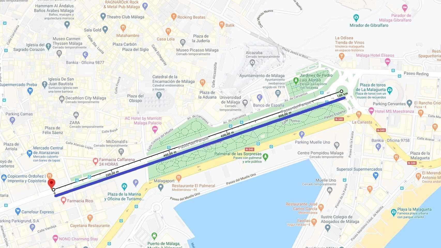 Cómo medir distancias en Google Maps