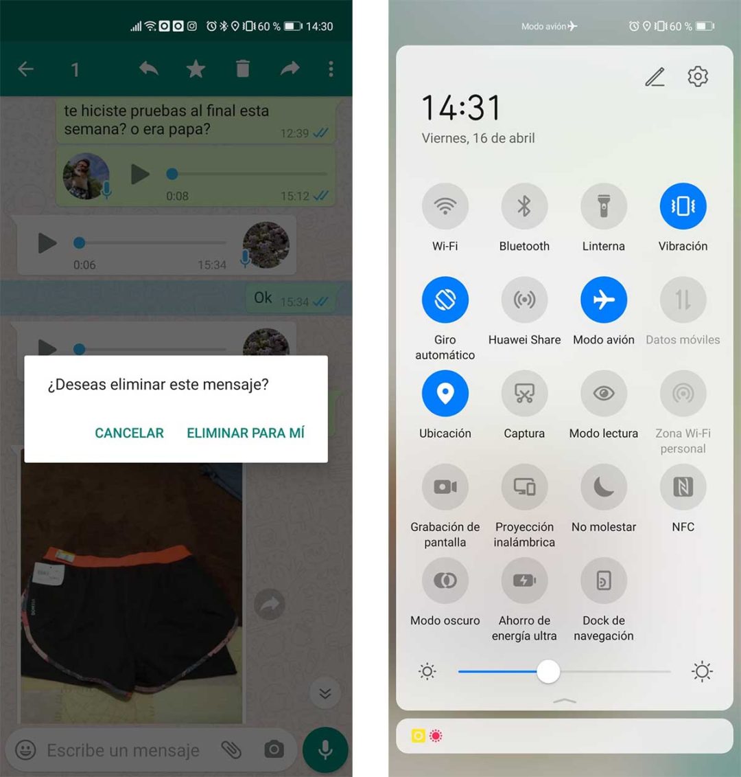 Cómo eliminar mensajes para todos después de horas en WhatsApp