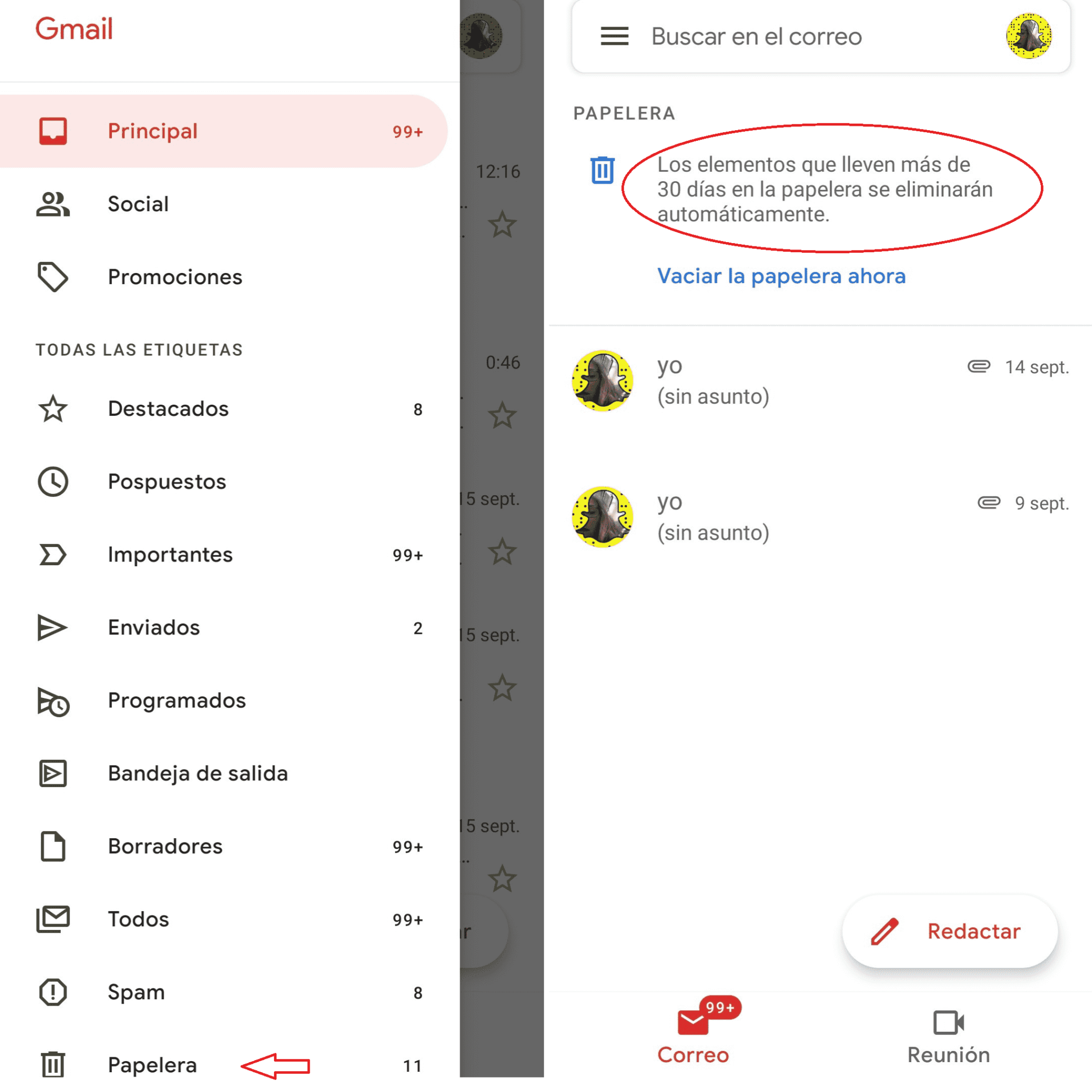 ️ Cómo recuperar correos eliminados en el móvil en Gmail