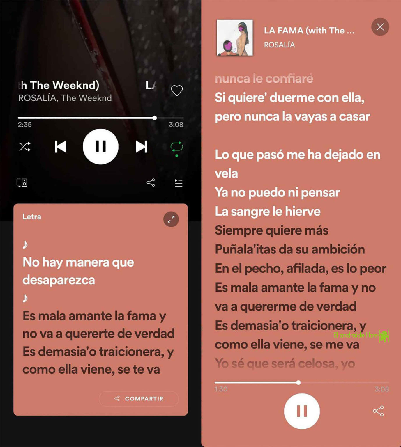 Cómo ver las letras de las canciones en Spotify sin descargar nada