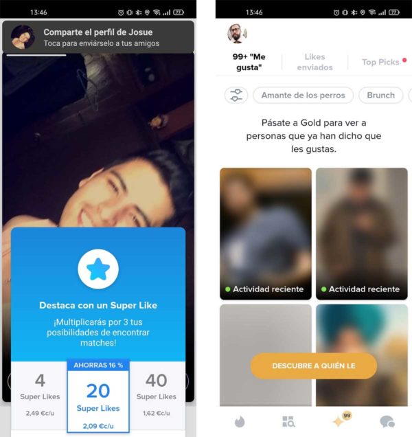 Cómo saber cuándo te dan Super like en Tinder