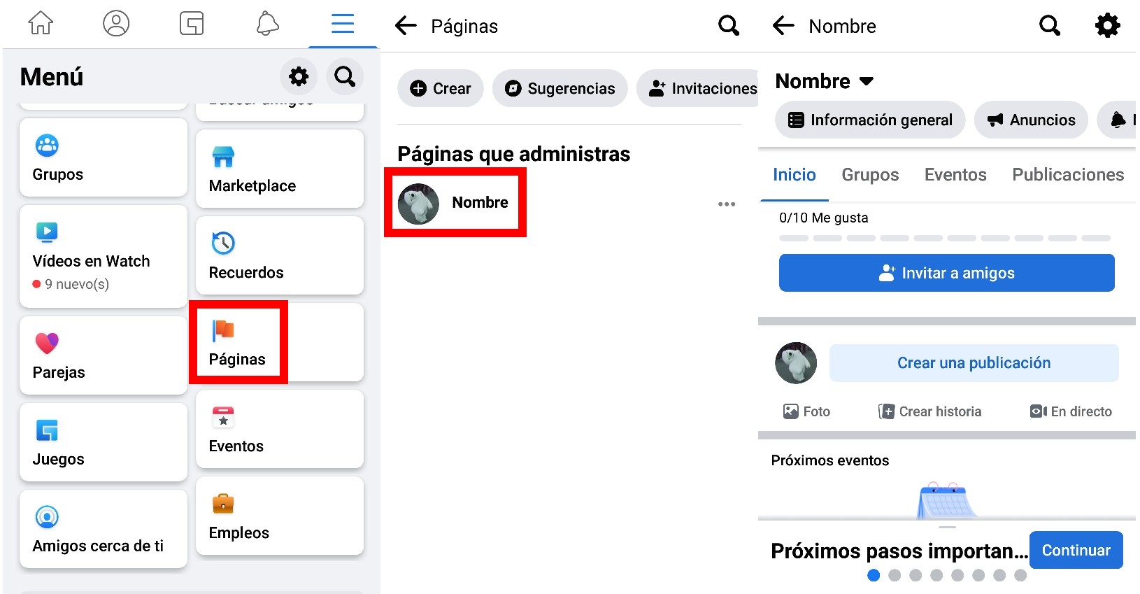 Cómo crear una cuenta profesional en Facebook desde el móvil