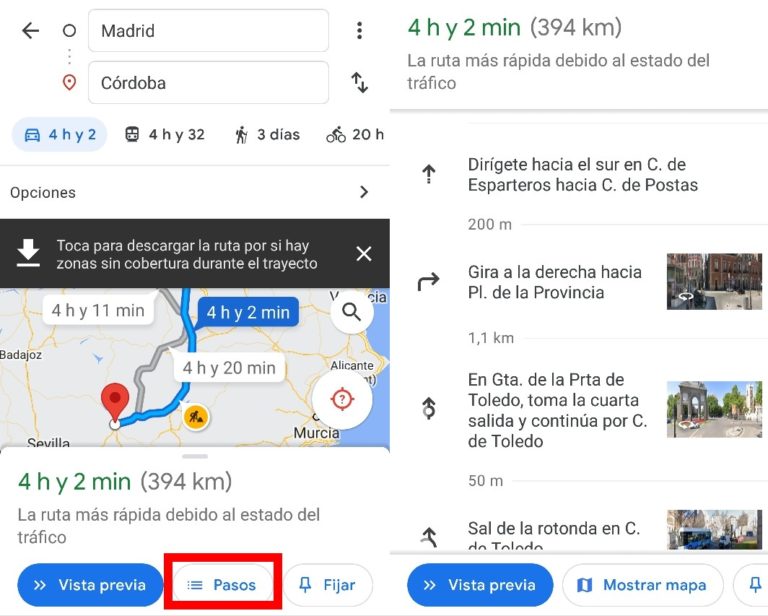 Cómo llegar en Google Maps: todas las opciones