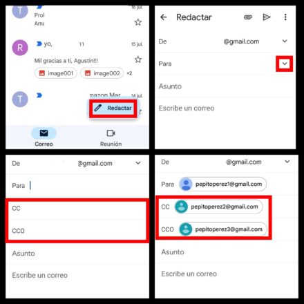 Qué significa en Gmail CC y CO