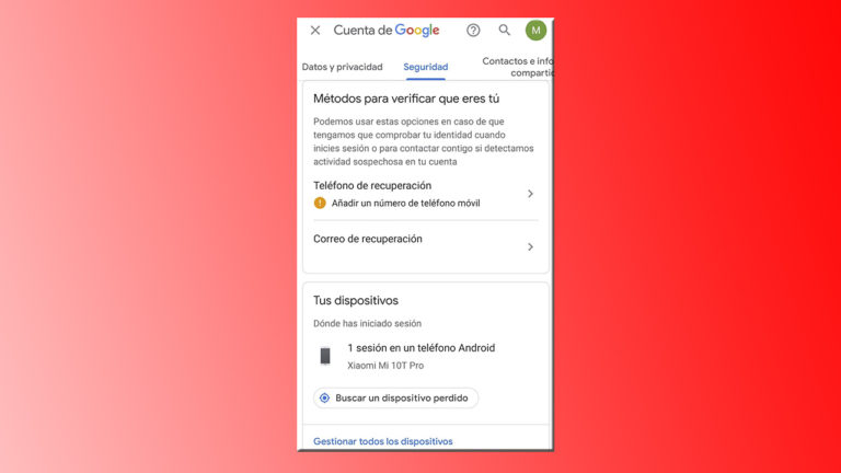 Cómo cambiar una contraseña olvidada en Gmail en Android