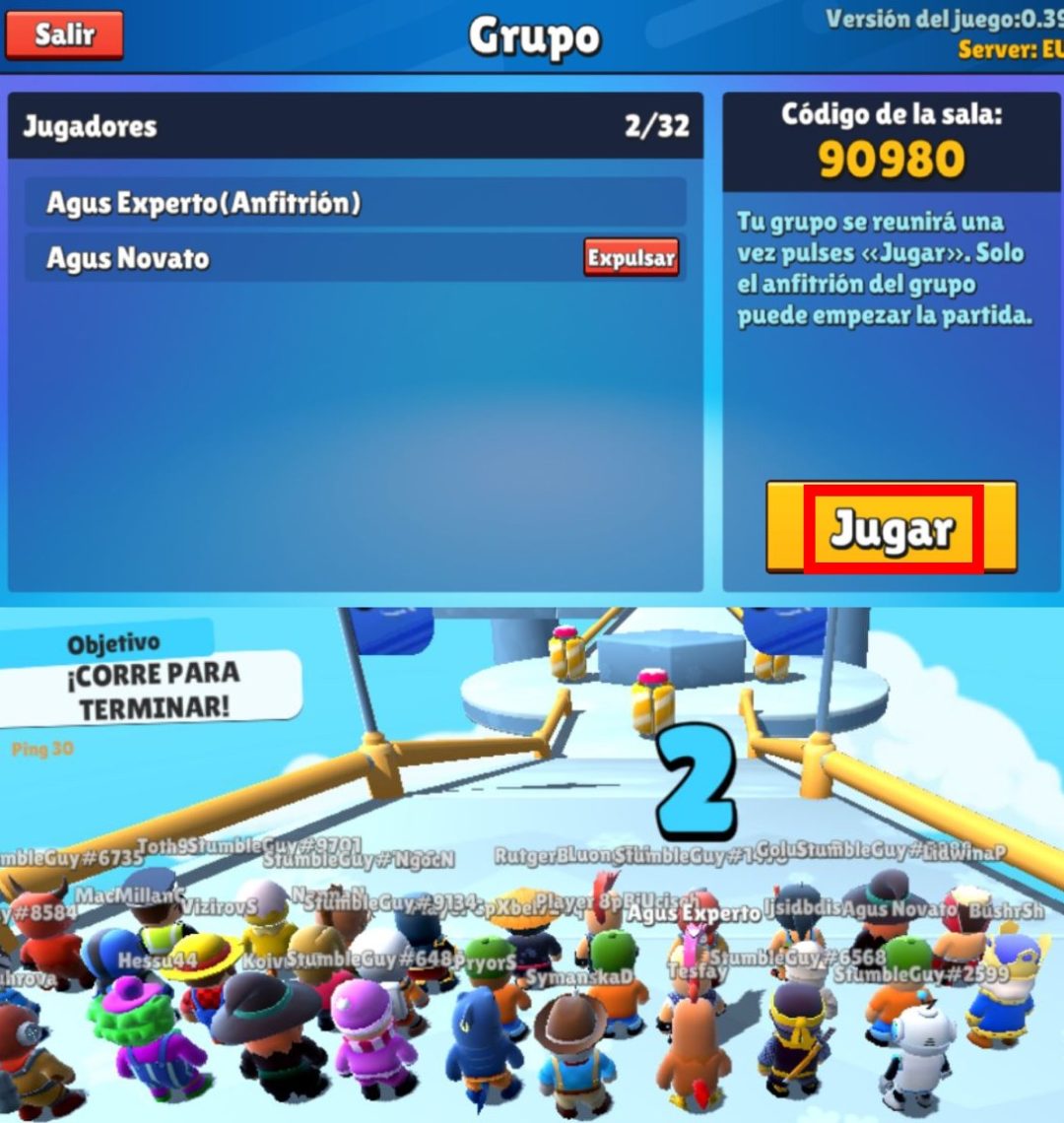 Cómo jugar a Stumble Guys con bots