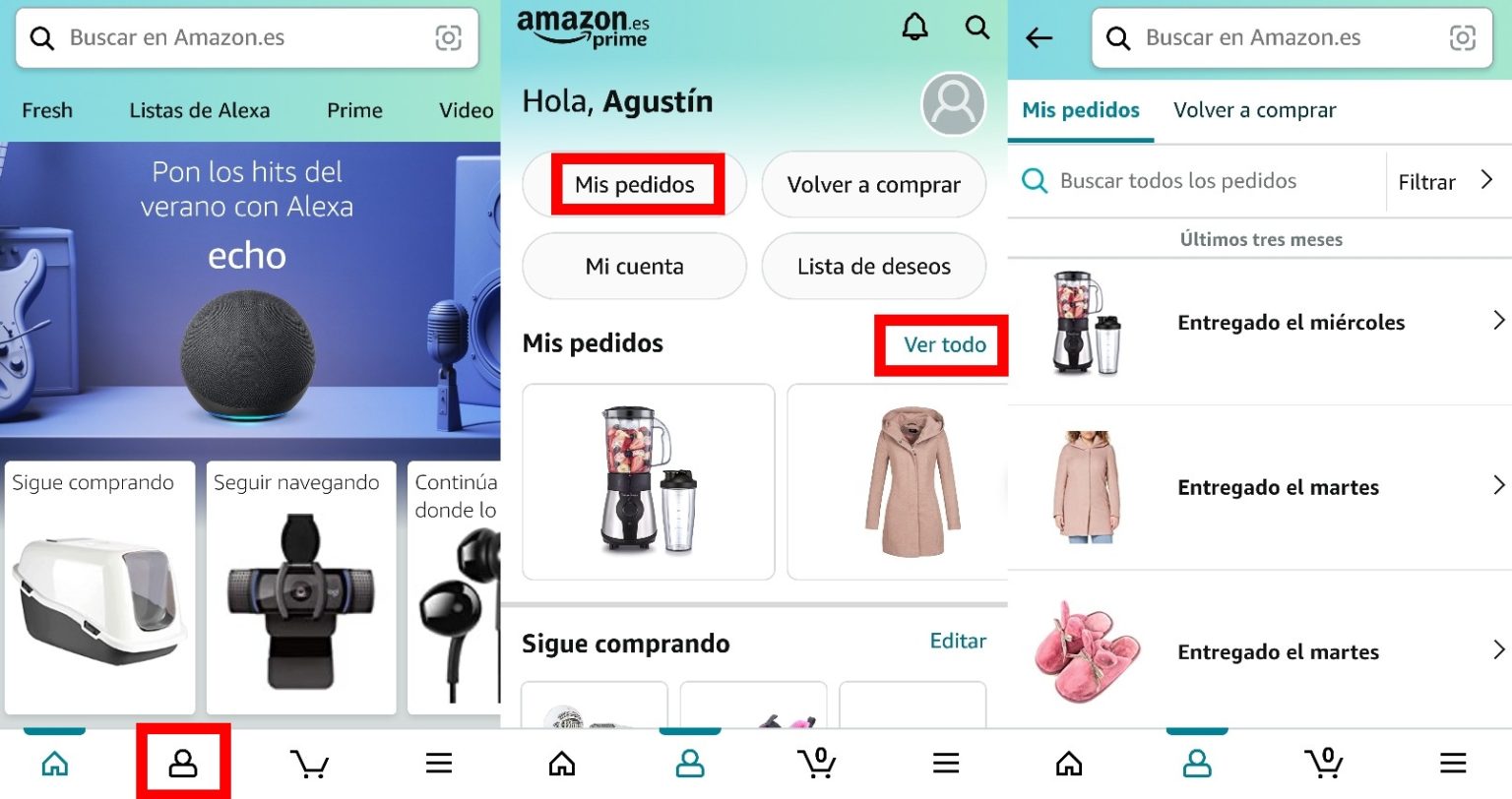 Cómo ver mis compras en Amazon Prime