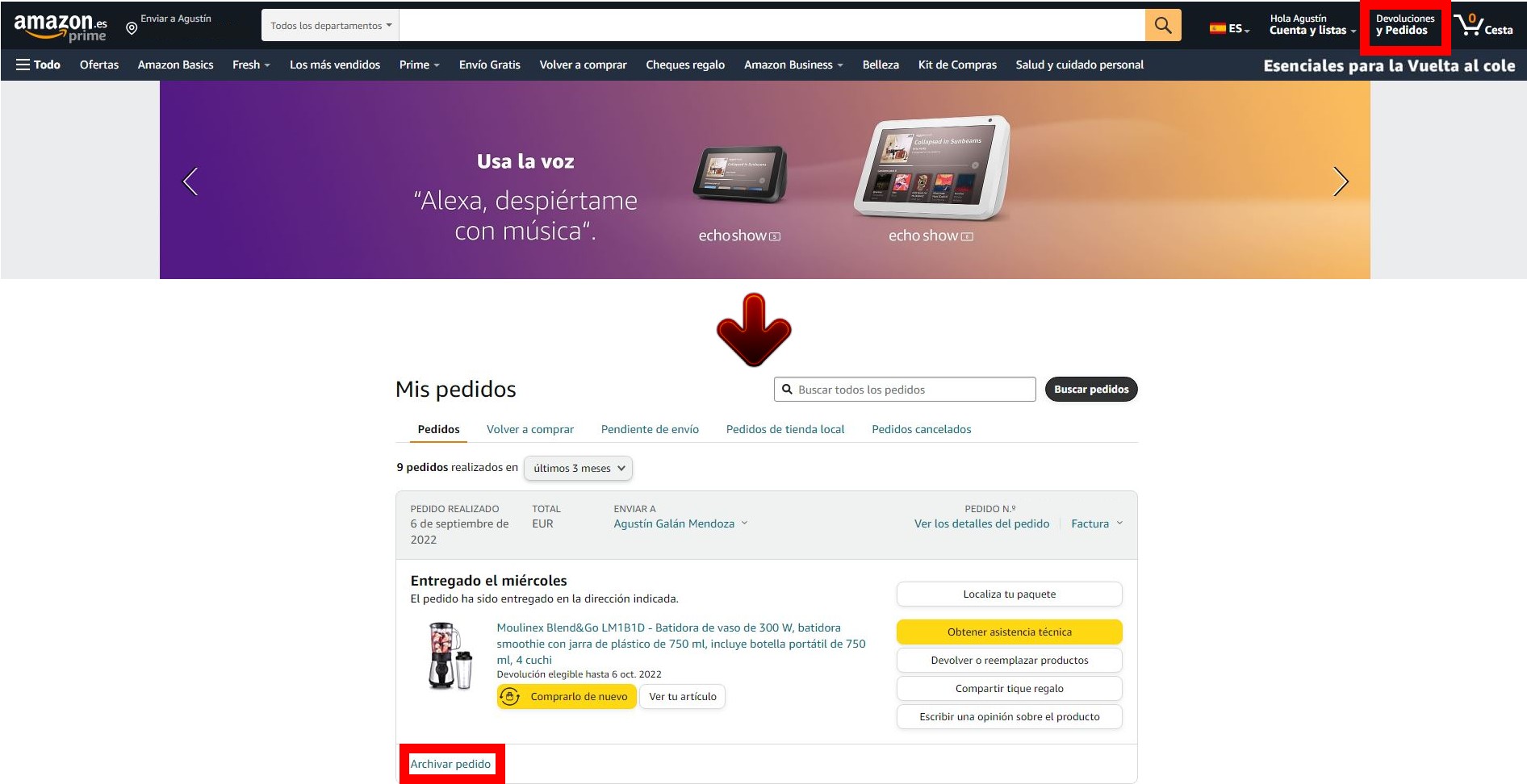 Cómo ver mis pedidos antiguos de Amazon en la aplicación