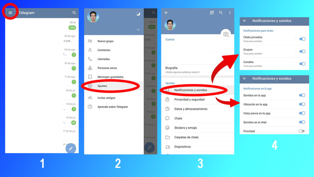 Por qué Telegram no muestra notificaciones