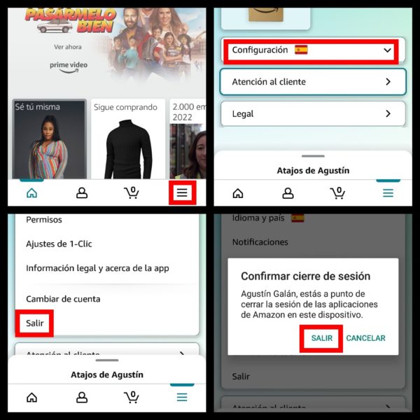 Cómo cerrar sesión en Amazon Compras