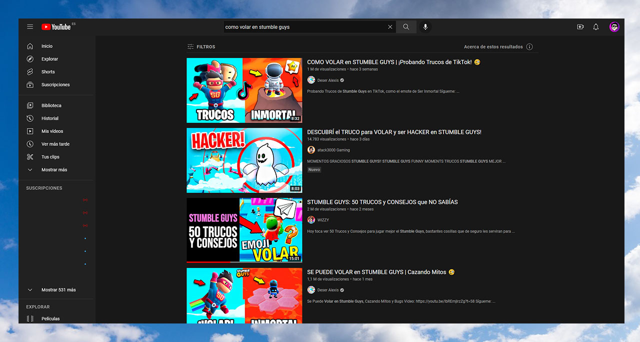 Cómo volar en Stumble Guys