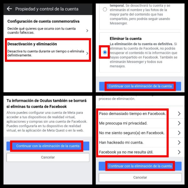 Cómo borrar mi cuenta de Facebook definitivamente y para siempre