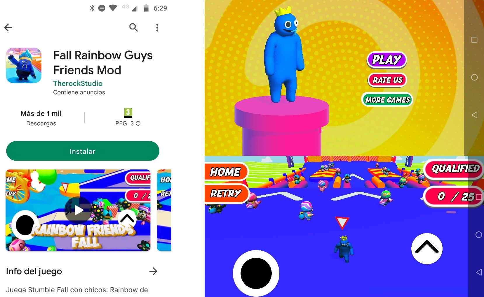 Cómo conseguir a Blue de Rainbow Friends en Stumble Guys