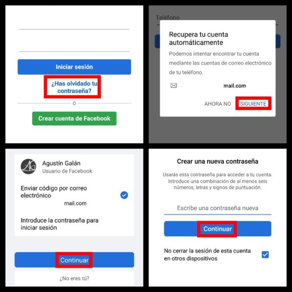 Cómo entrar en Facebook sin contraseña
