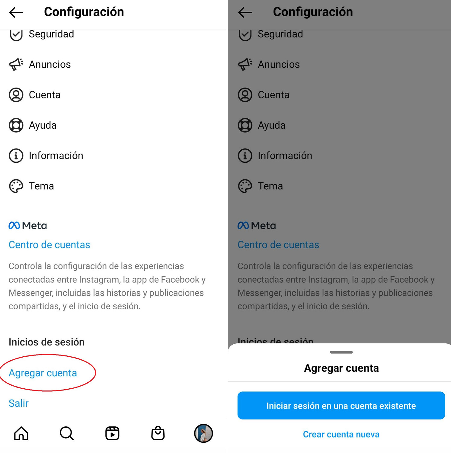 ️ Cómo hacer el login con otra cuenta de Instagram
