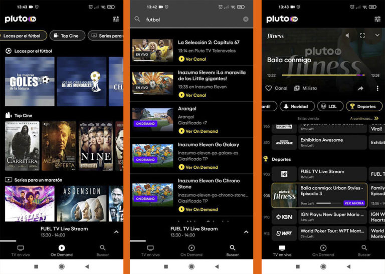Cómo ver fútbol gratis en Pluto TV en el móvil