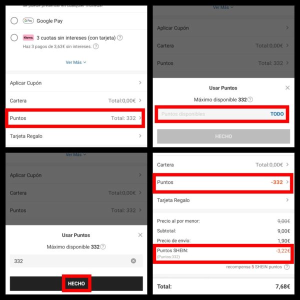 Cómo conseguir puntos en Shein más rápido