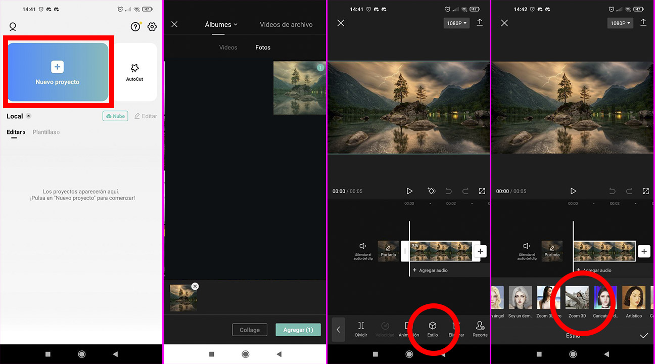 Cómo hacer el efecto 3D en un vídeo con CapCut