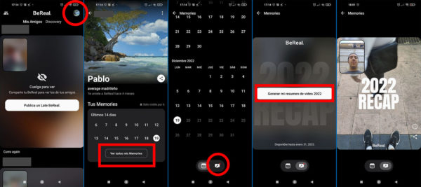 Cómo hacer tu vídeo resumen Recap 2022 con tus momentos de BeReal
