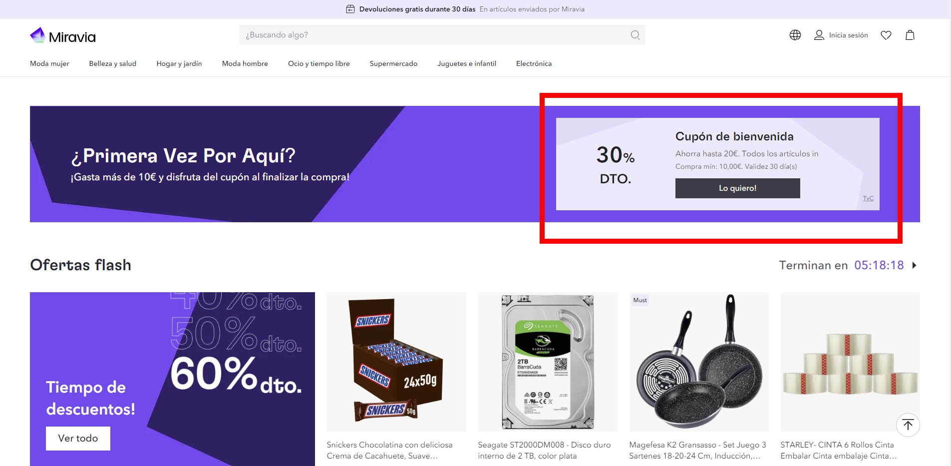 Cómo conseguir cupones de descuento para Miravia