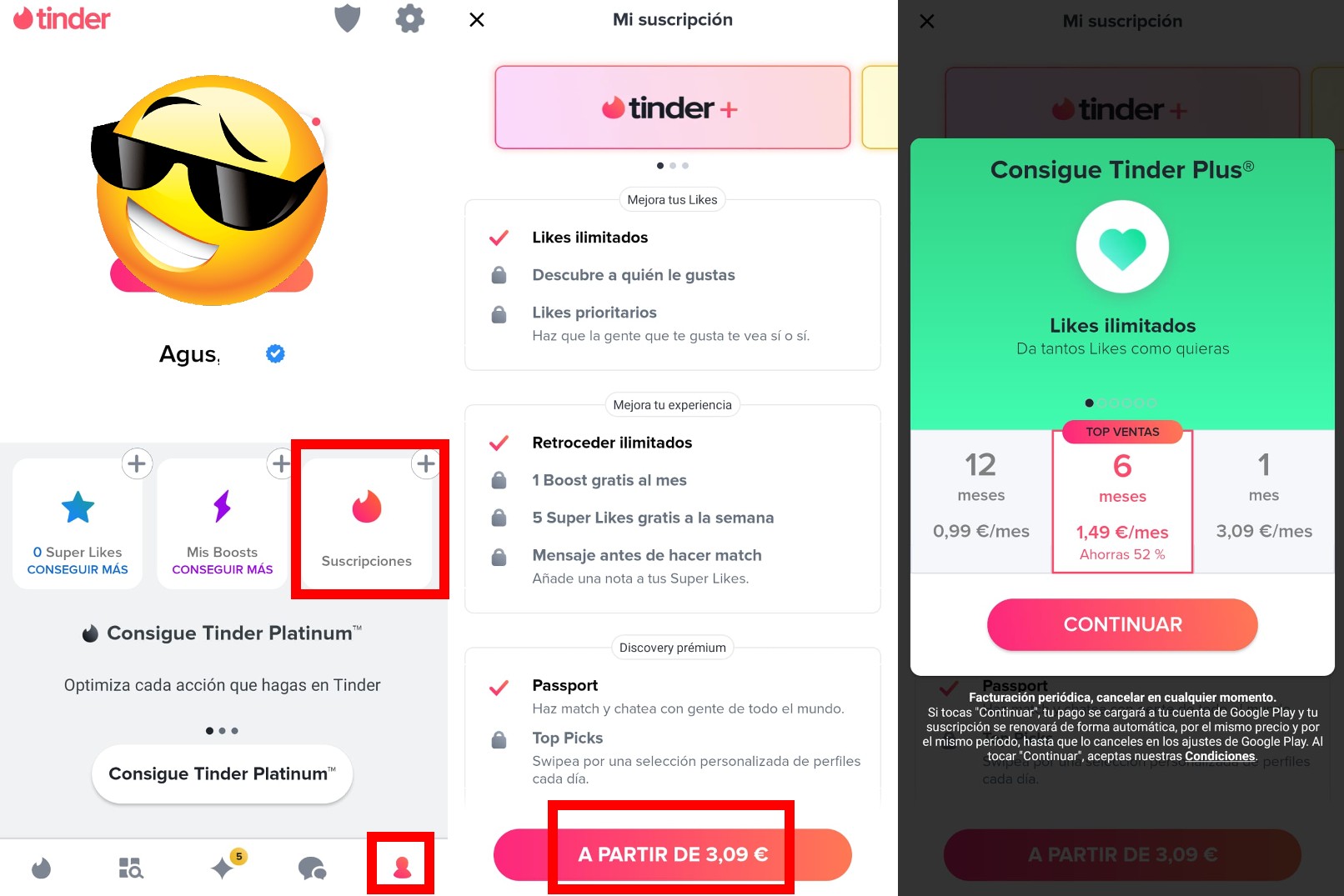 Todas las funciones por las que tienes que pagar en Tinder