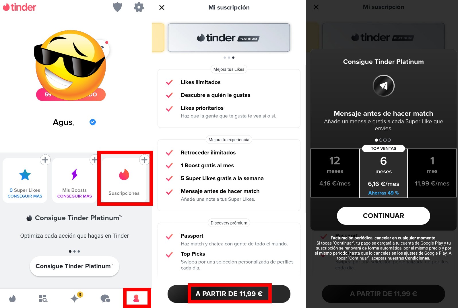 Todas las funciones por las que tienes que pagar en Tinder
