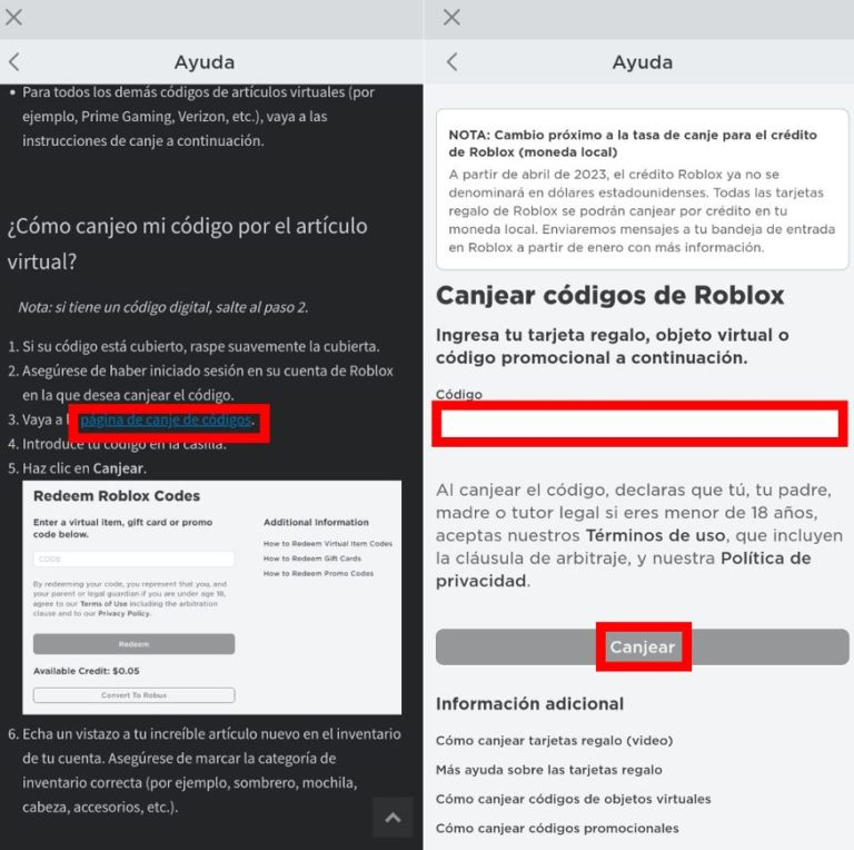 Cómo canjear promocodes en Roblox